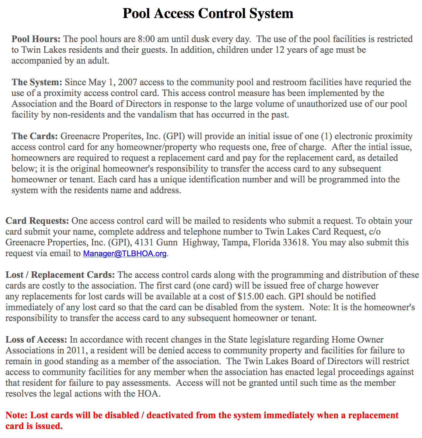 Forms – Twin Lakes of Brandon Homeowners Association